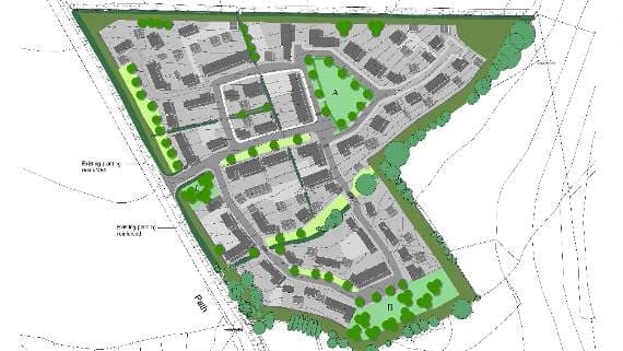 Development of over 100 homes on greenfield site at Butcher Park Hill ...