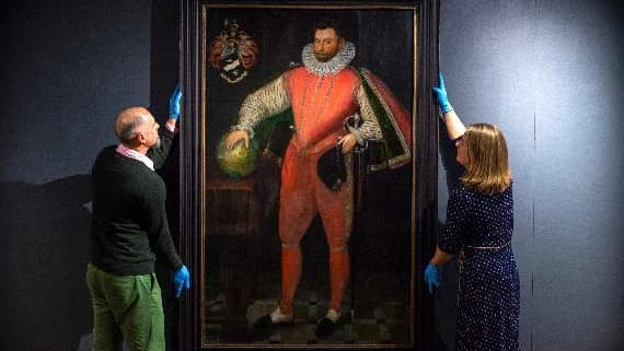 Portrait of Sir Francis Drake has returned home to Buckland Abbey ...