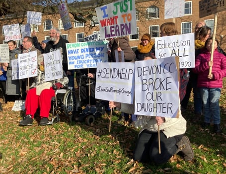 'Relentless failings' of council highlighted in protest by parents on ...