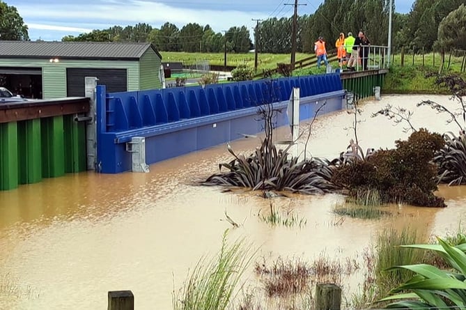 Tavistock company's flood gates protect New Zealnd town following ...