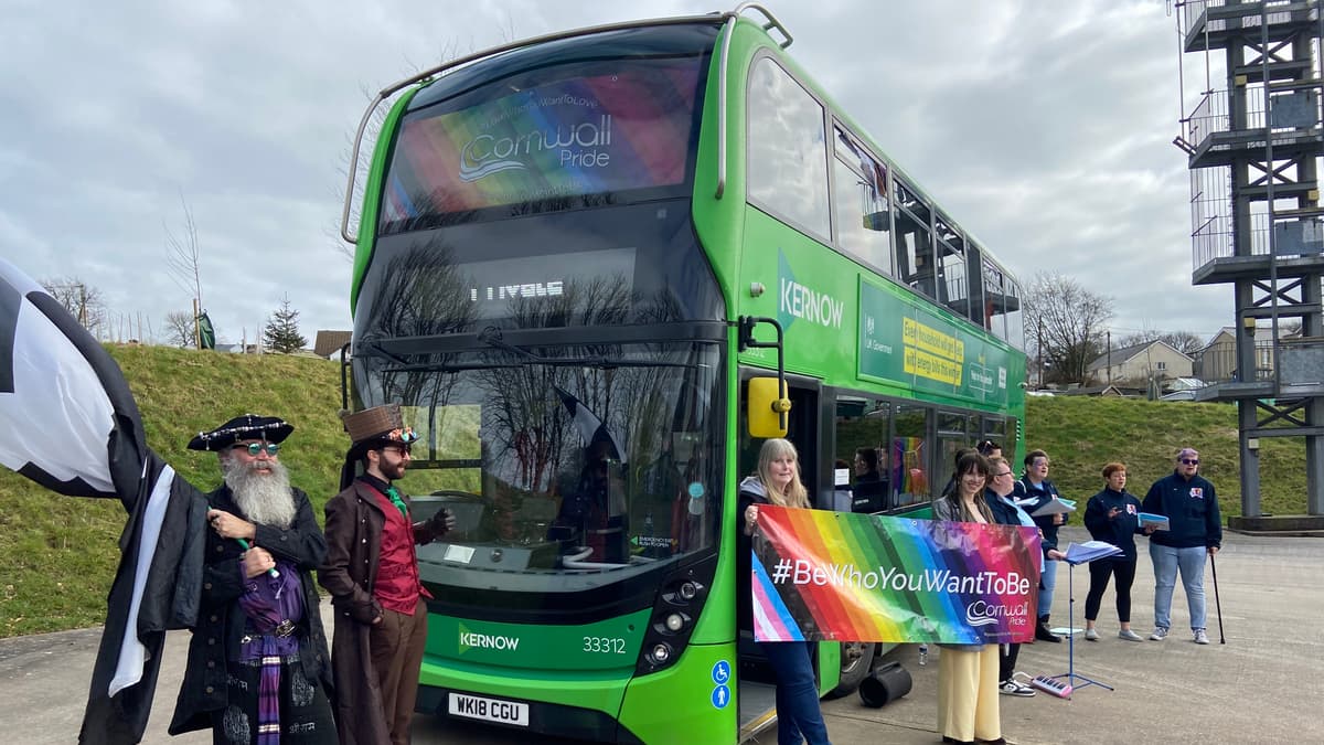 Cornwall Pride Bus Tour stops off in Callington | tavistock-today.co.uk