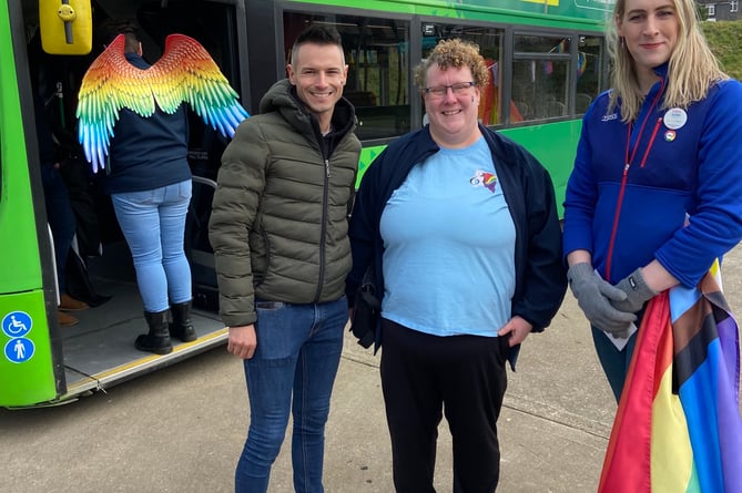 Cornwall Pride Bus Tour stops off in Callington | tavistock-today.co.uk
