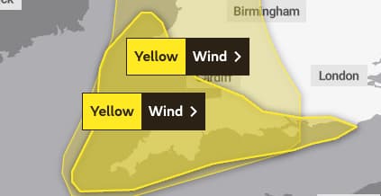 Swathe of strong winds to hit Devon – two Yellow Warnings issued ...