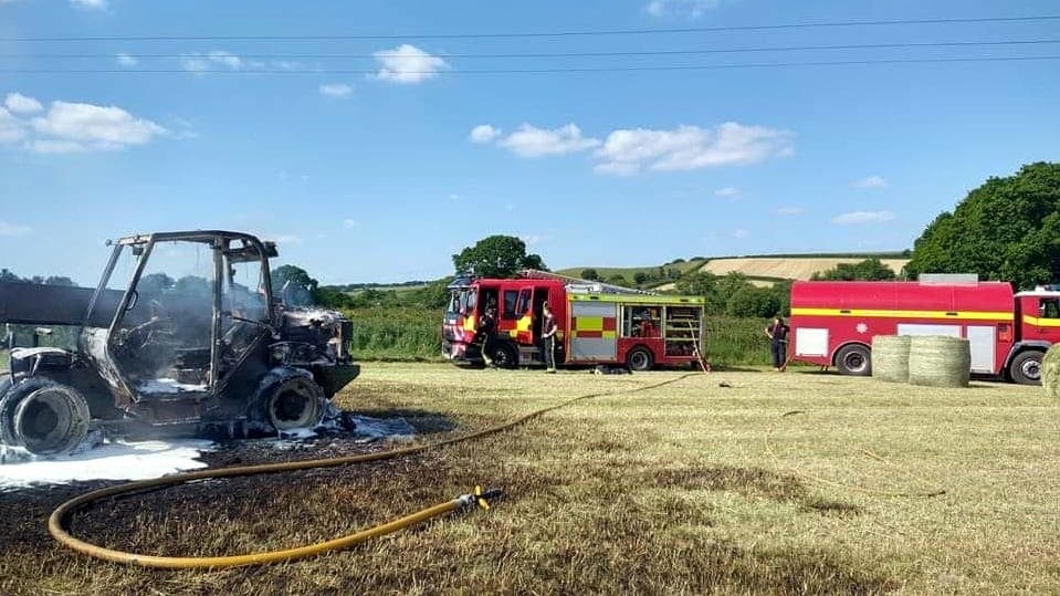 Tractor destroyed in farm fire | tavistock-today.co.uk