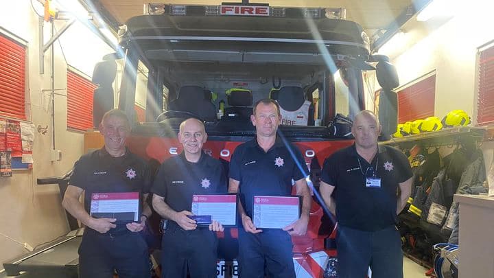 Bere Alston fire fighters long service awards | tavistock-today.co.uk