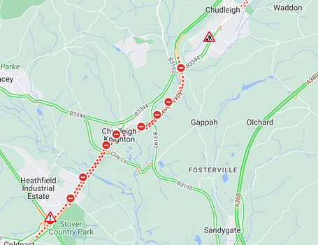 A38 main route into Devon is closed | tavistock-today.co.uk