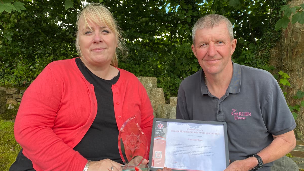 The Garden House receives fire service award | tavistock-today.co.uk