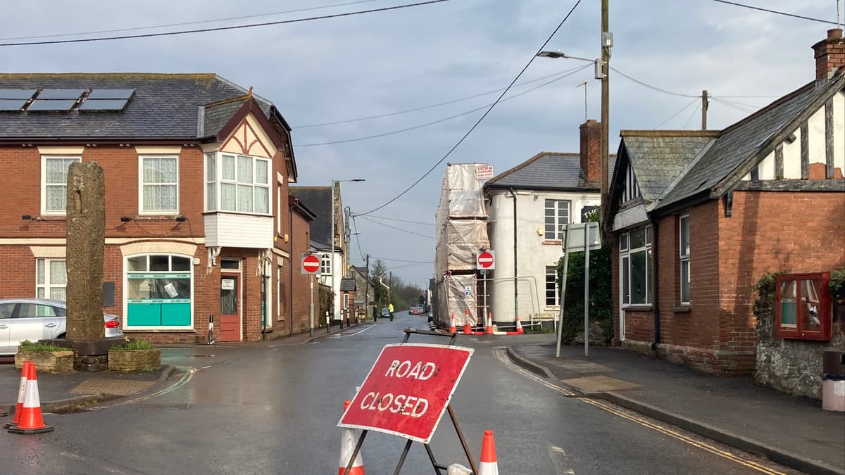 Emergency Copplestone road closure in place | tavistock-today.co.uk