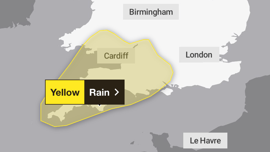 Yellow weather warning: Heavy rain and flooding predicted on September ...