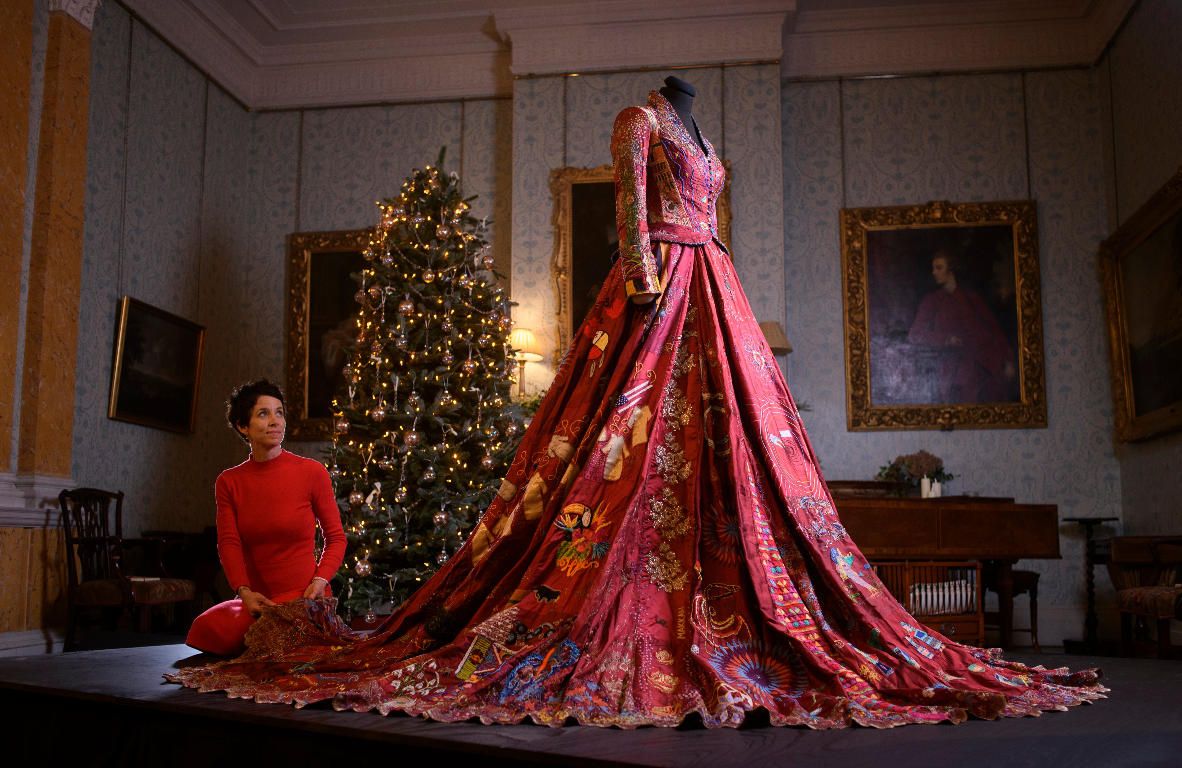 Sensational red dress at the National Trust's Killerton | tavistock ...