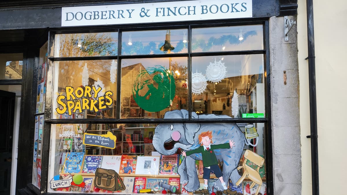 Okehampton bookshop unveils new window art inspired by Hugh Bonneville ...
