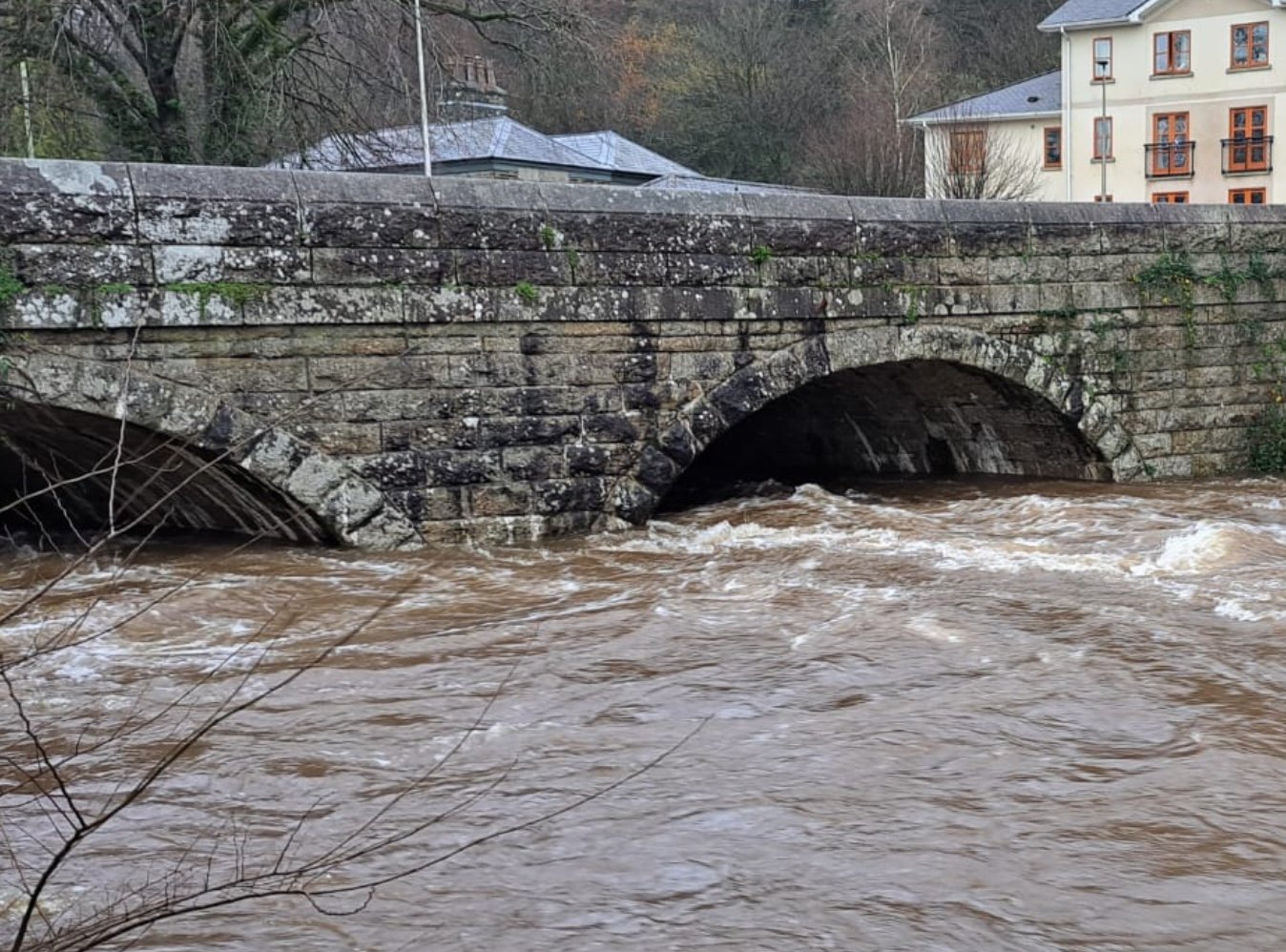 River Tavy surge in Tavistock after Storm Bram | tavistock-today.co.uk